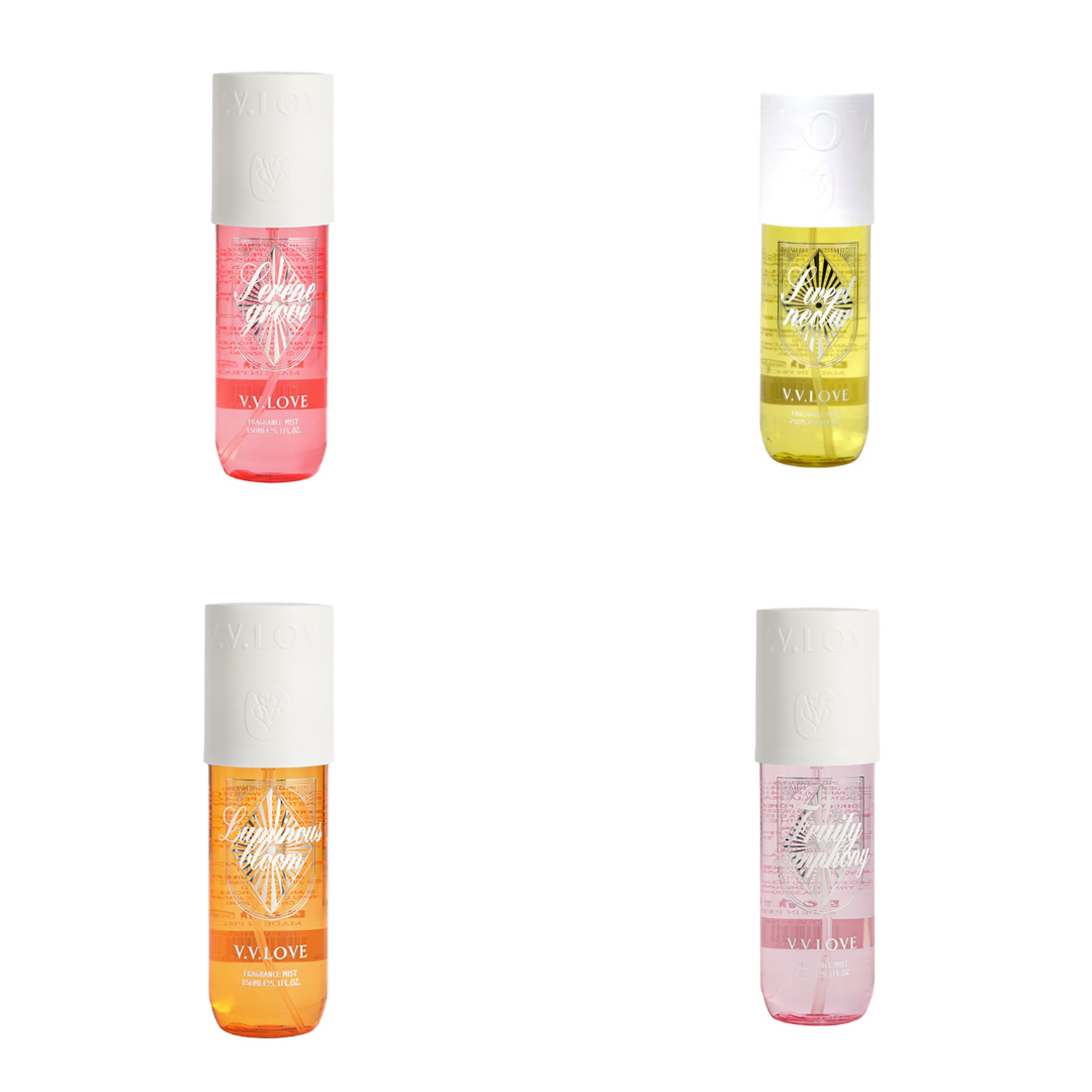 Pack of 4 VV Love Fragrance Mists | Luminous Bloom, Fruity...